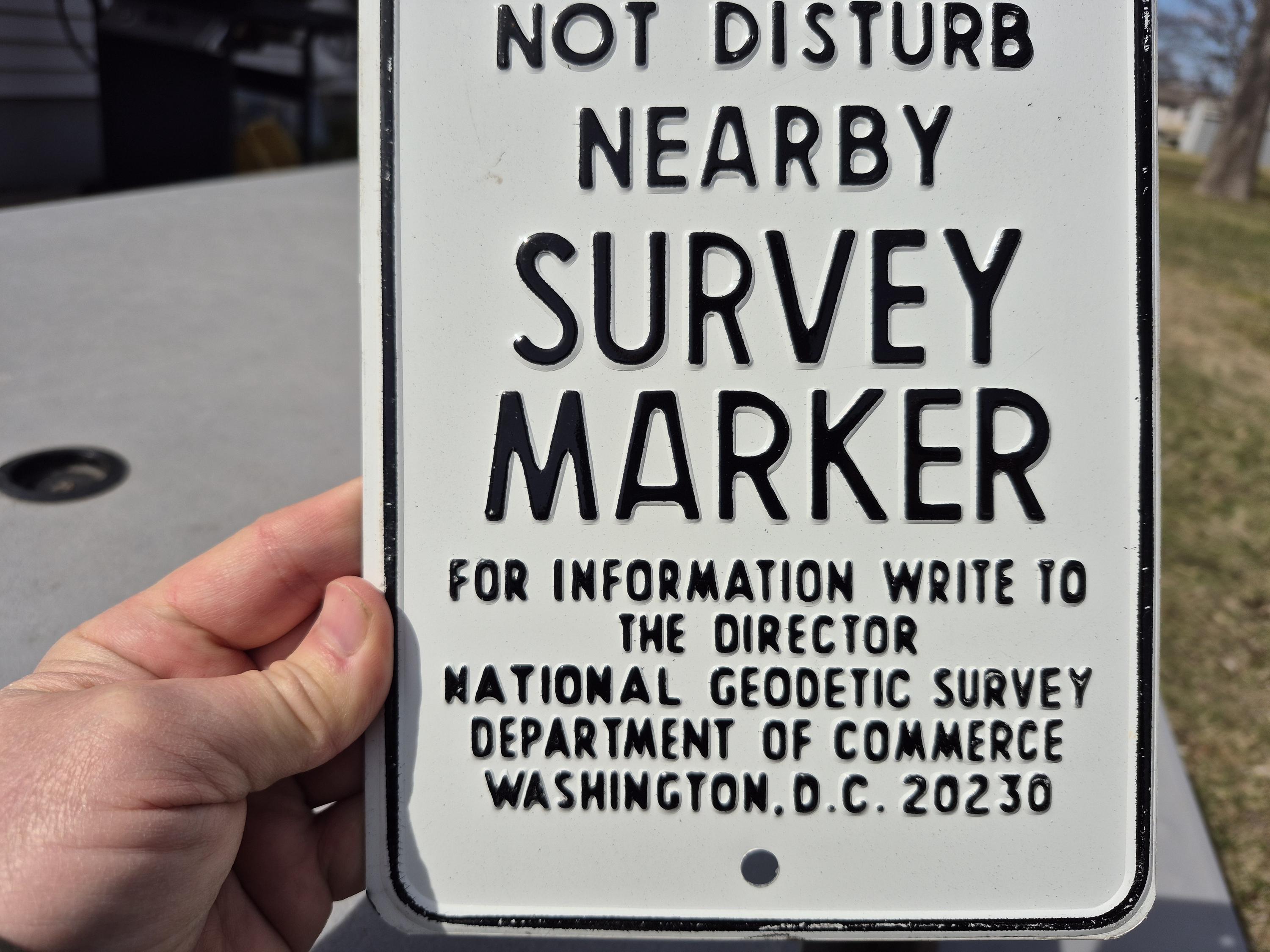 Vintage C. 1960s Witness Post Do Not Disturb Survey Marker Embossed ...