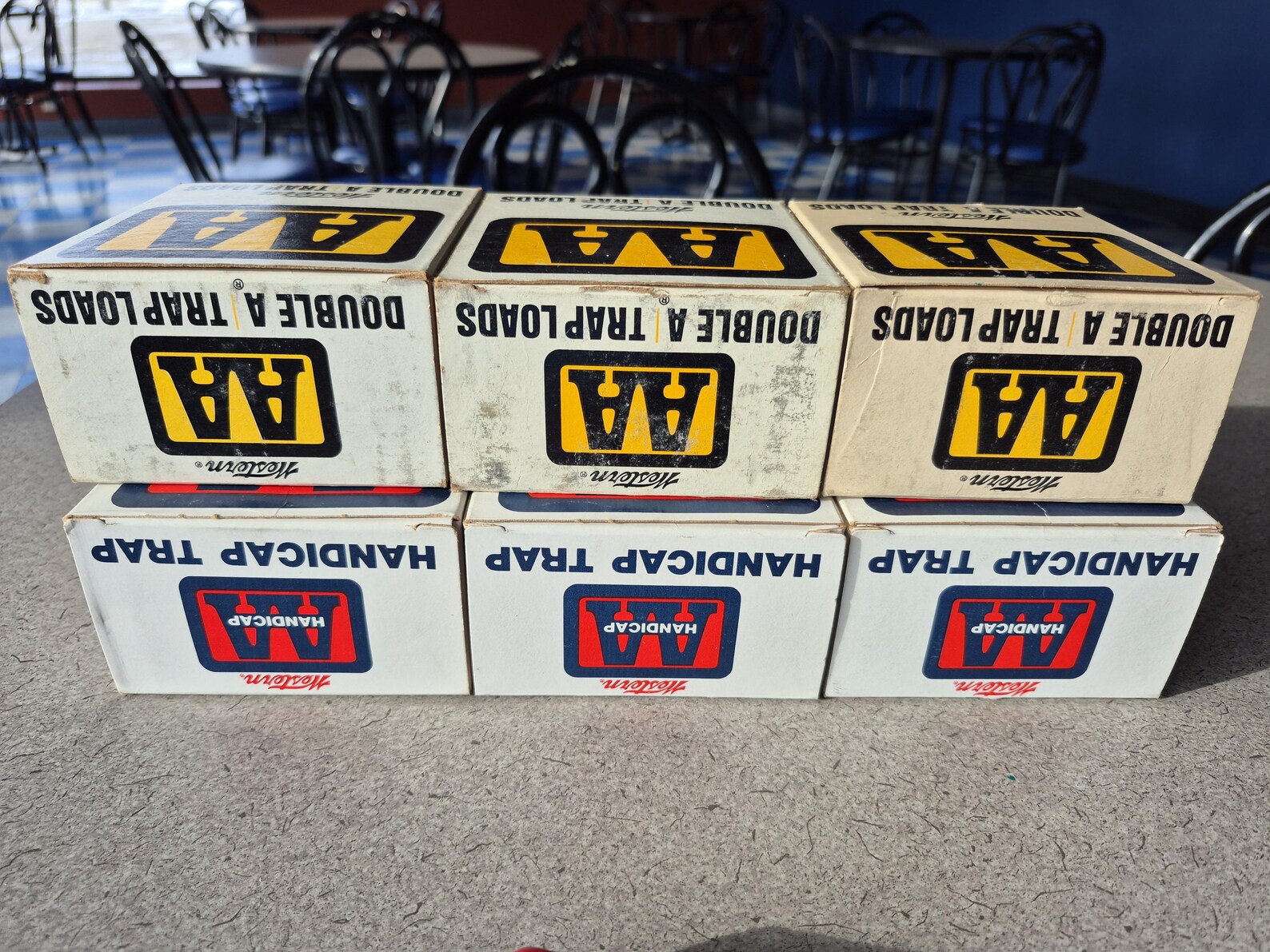 Lot of 6 Vintage Western Shotgun Shells Shell Box Trap Load AA Trap ...