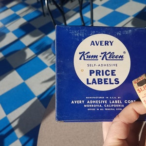 Vintage NOS Roll of 500 Ace Hardware / Avery Kum Kleen 1.19 Price Label ...