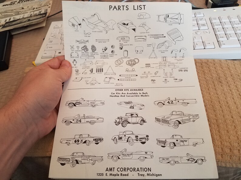 Vtg 3 in 1 1932 Ford V-8 Coup Model Car Instruction Sheet AMT Co. - Etsy