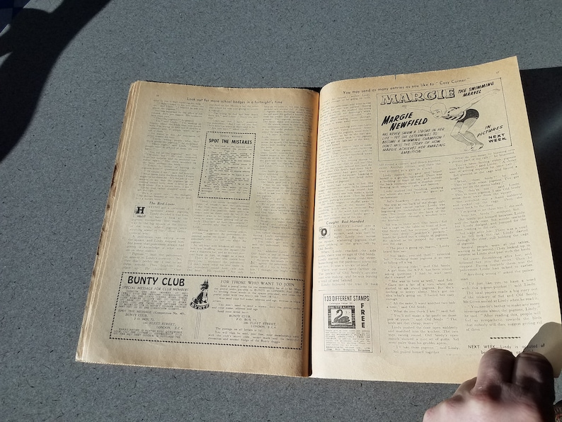 1959 British Bunty Girls Newspaper Comic Book Four Marys Lindy - Etsy