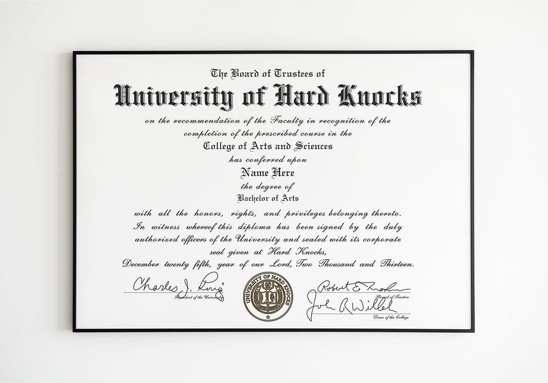 Joke Diploma, Custom College Diploma, Fake Diploma, Fake College Degree ...