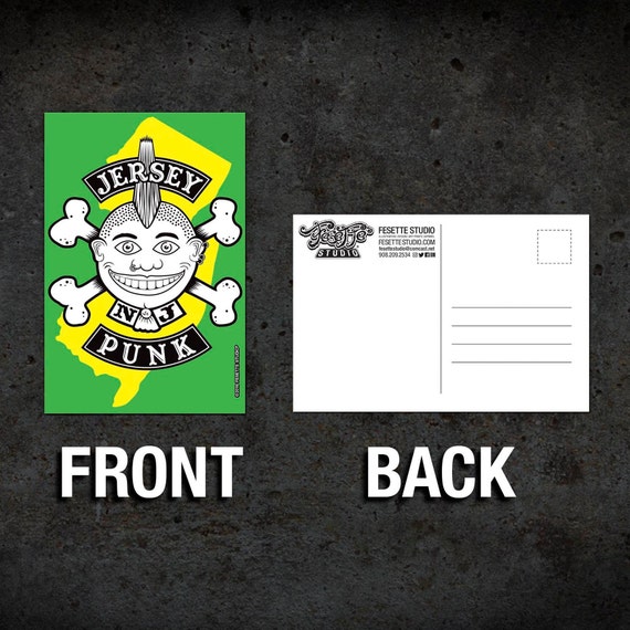 Tillie Jersey Punk Postcard | Etsy