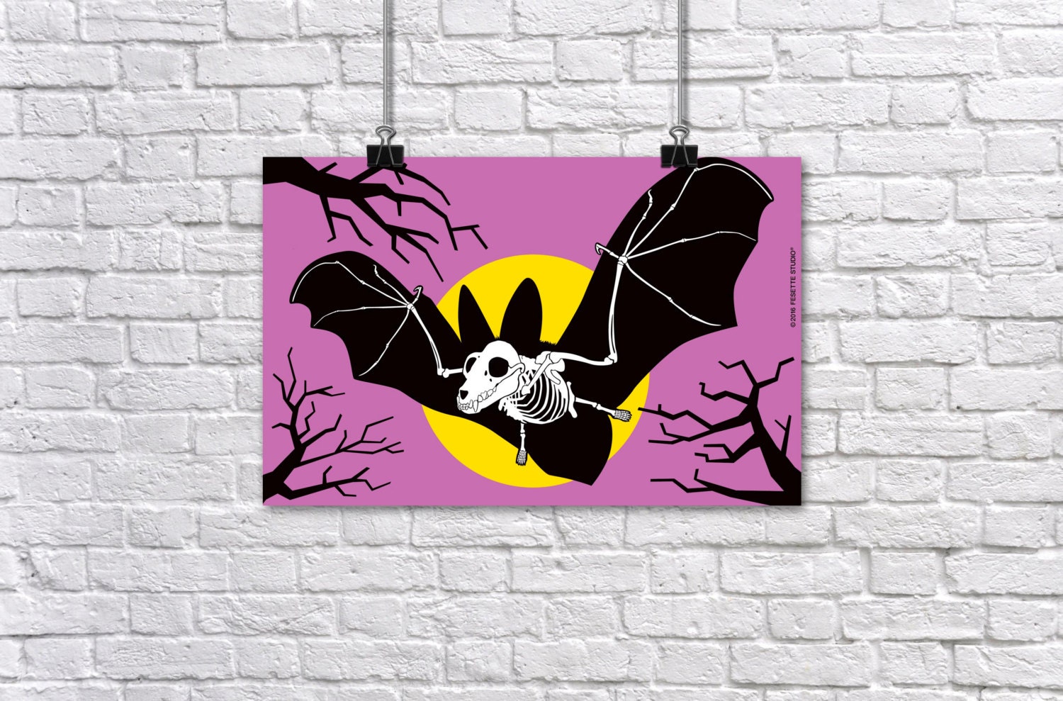 Bat Skeleton Poster - Etsy