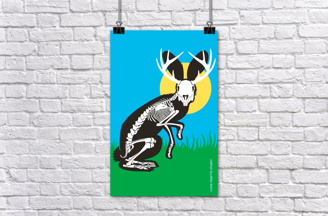 Jackalope Poster - Etsy