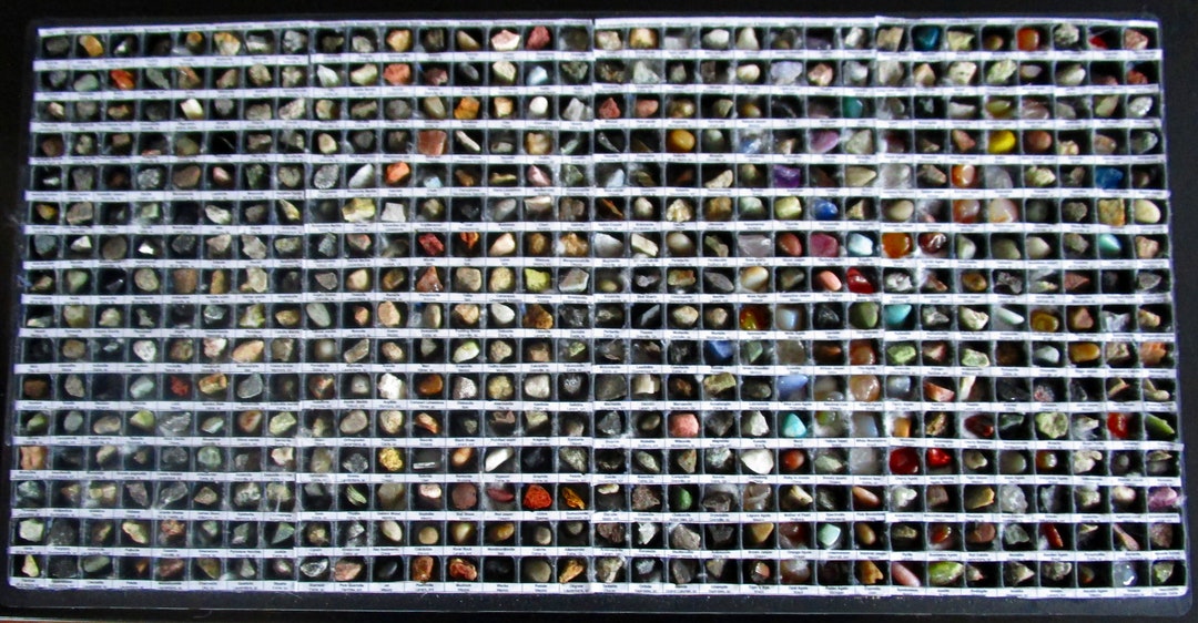 512 Rocks & Minerals Geology Tray Classified Specimen With Crystals and ...
