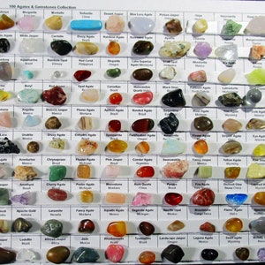 100 Pieces Gemstones, Crystals, Agates Collection - Etsy
