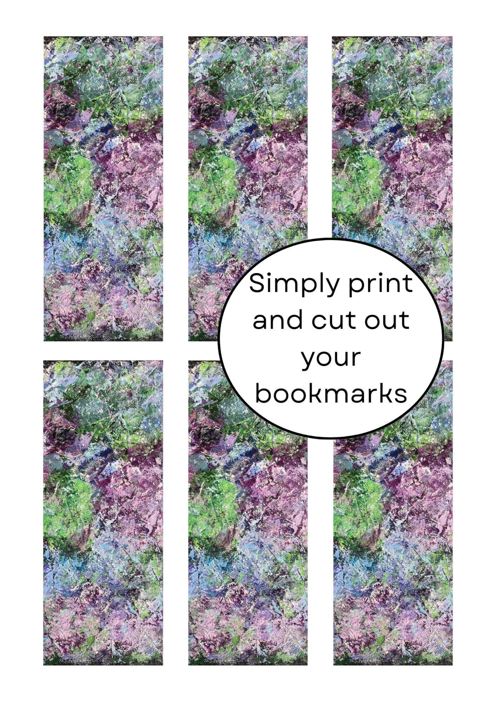 Printable Book Marks | Instant Download Sheet of 6 Book Marks | Print ...