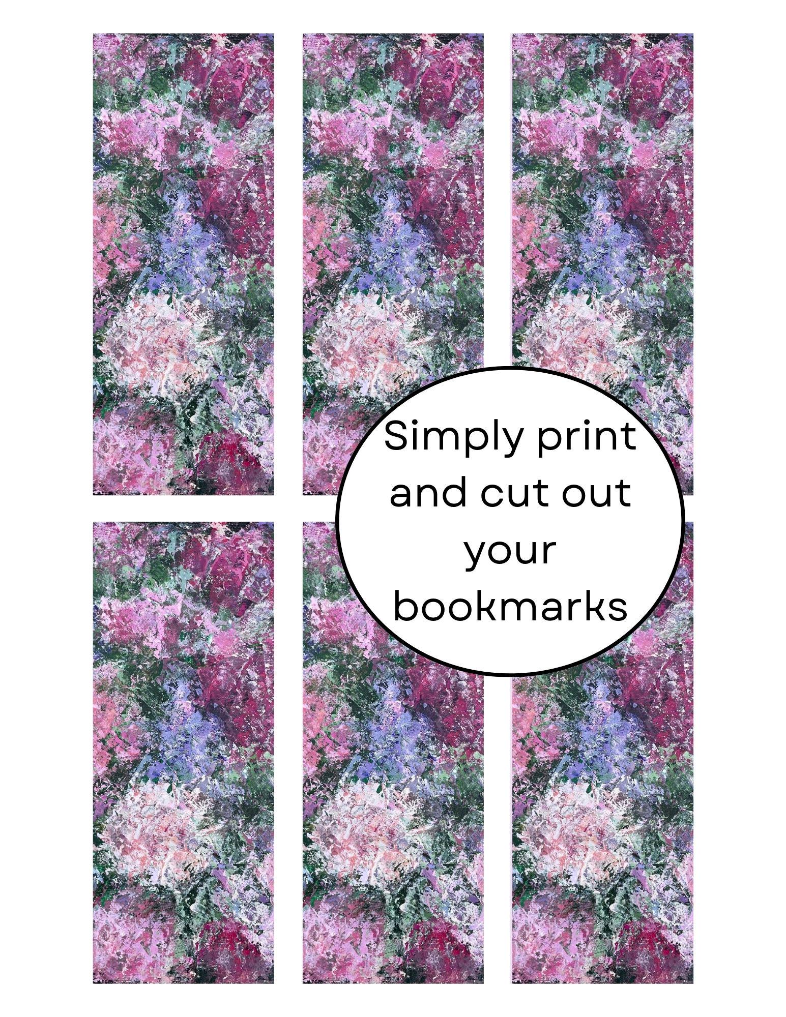 Printable Book Marks Instant Download Sheet of 6 Book Marks Print at ...