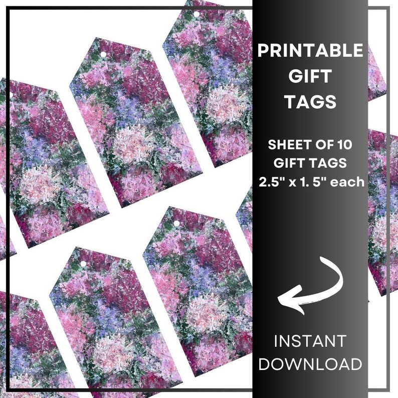 Printable Gift Tags Digital Download | Print at Home Instant Download ...