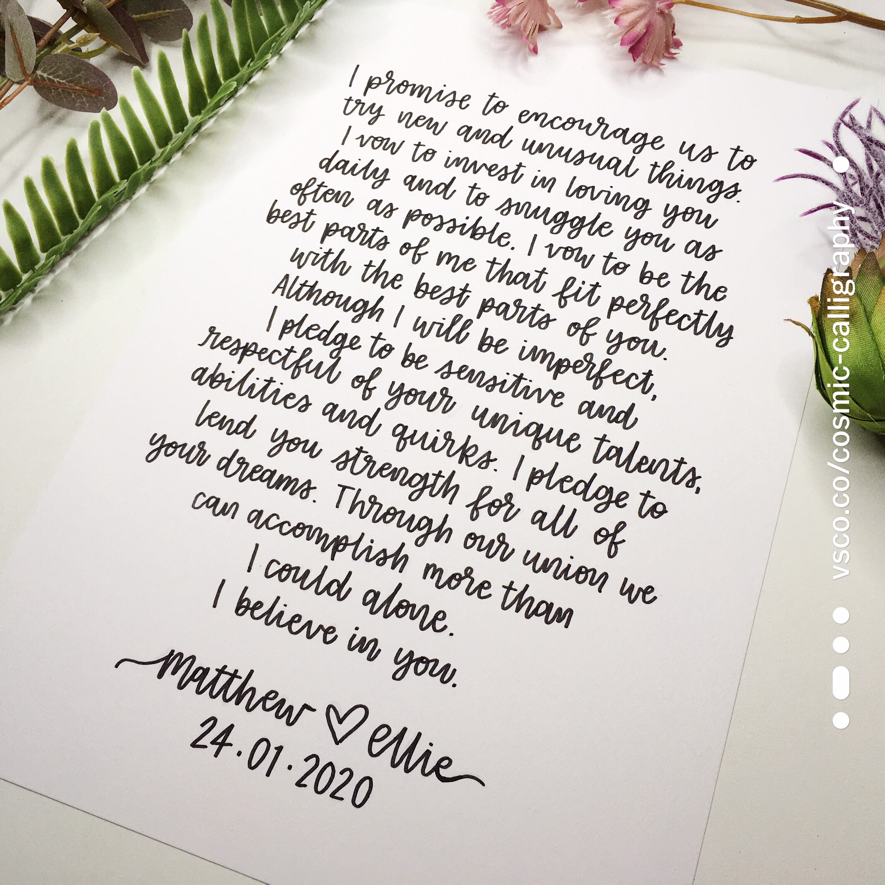 Personalized Vows Examples