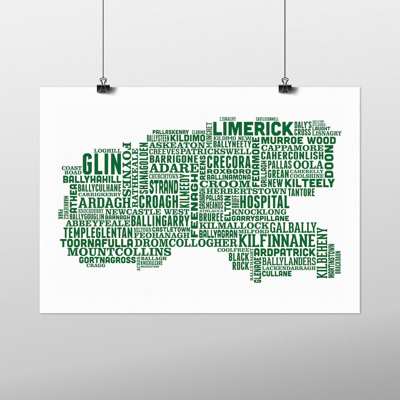 County Limerick Type Map - Etsy