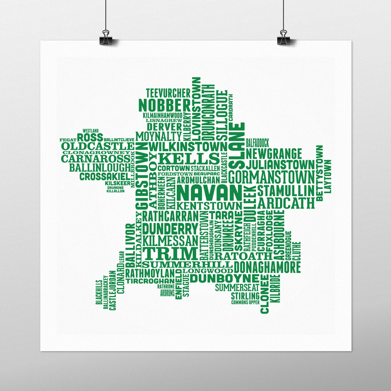 County Meath Type Map - Etsy
