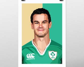 Johnny Sexton Art Hand Painted Art Prints Poster Gift - Etsy