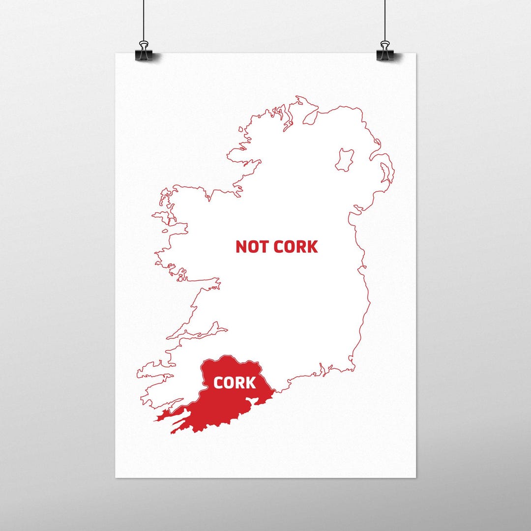 Cork – Not Cork Map - Etsy