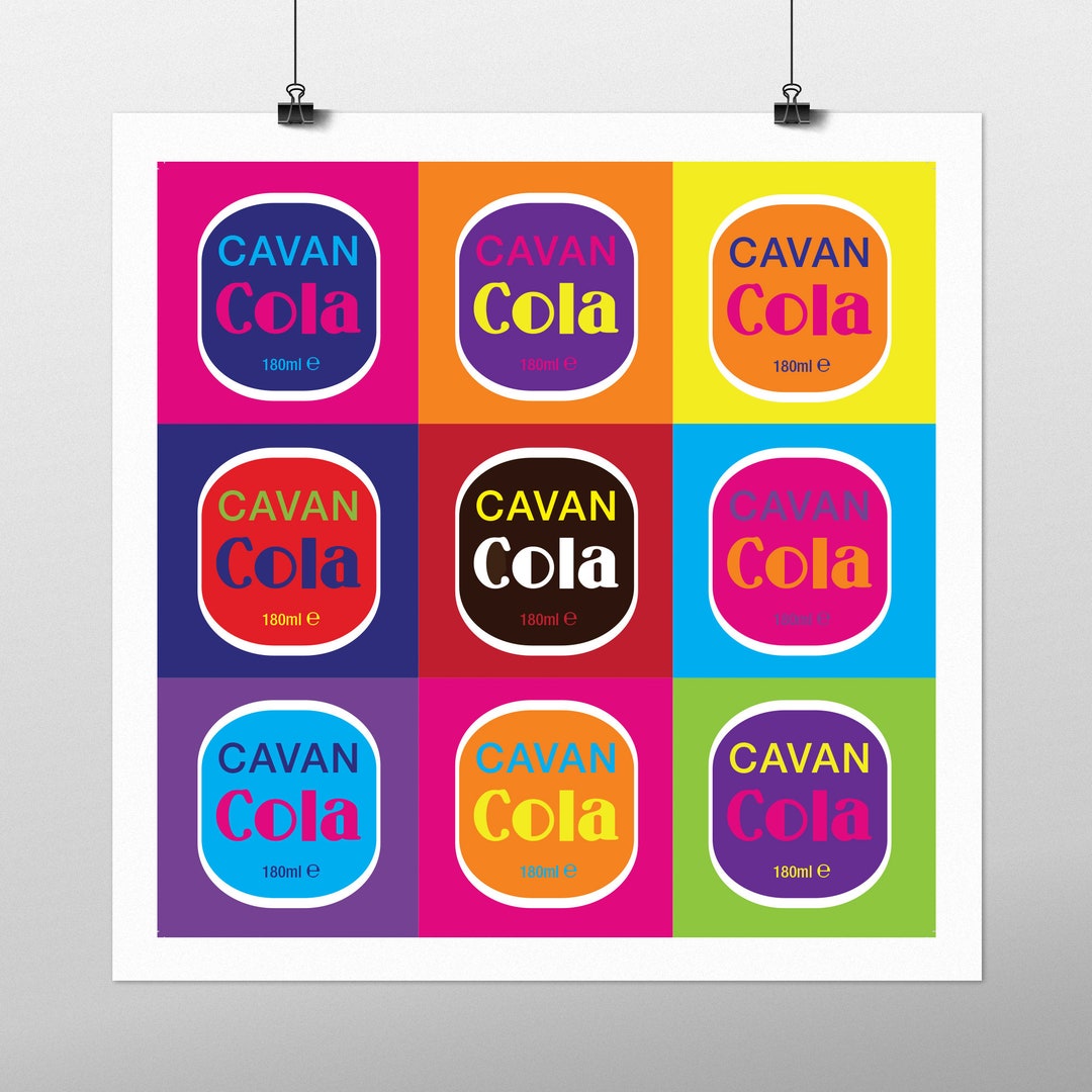 Cavan Cola Label – Warhol (square) - Etsy