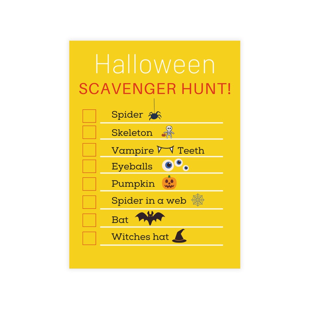 Halloween Scavenger Hunt Cards - Kids Activity Cards - Etsy