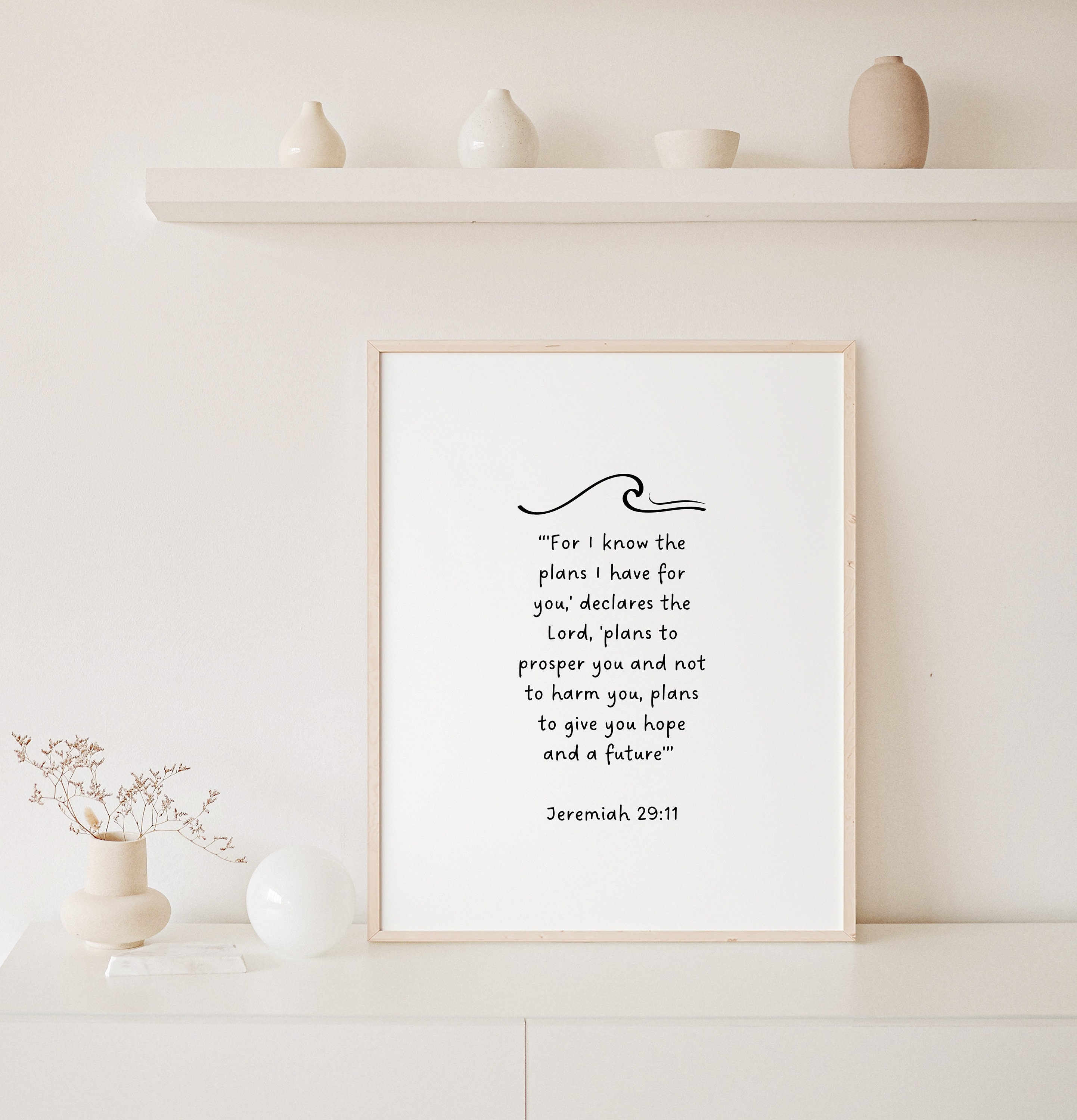 Jeremiah 29:11 Printable Bible Verse, Inspirational Christian Quote ...