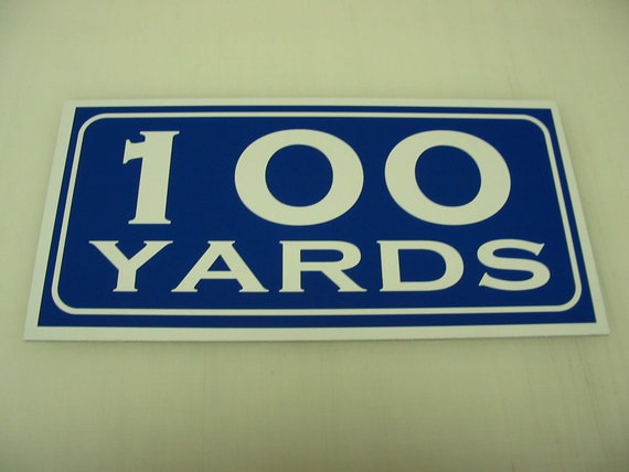 100 YARD MARKER Metal Sign 4 Golf Club Yardage for Golf Course - Etsy