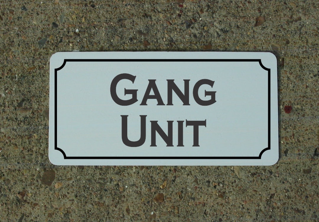 GANG UNIT Metal Sign for Police Office - Etsy