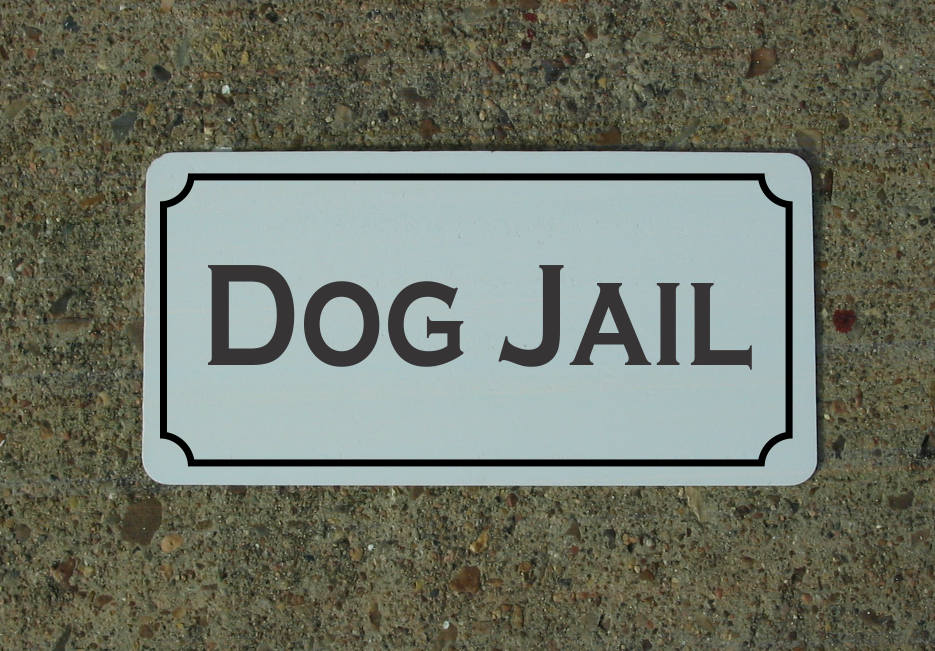 DOG JAIL Metal Sign for Kennel or Crate Carrier Cage - Etsy
