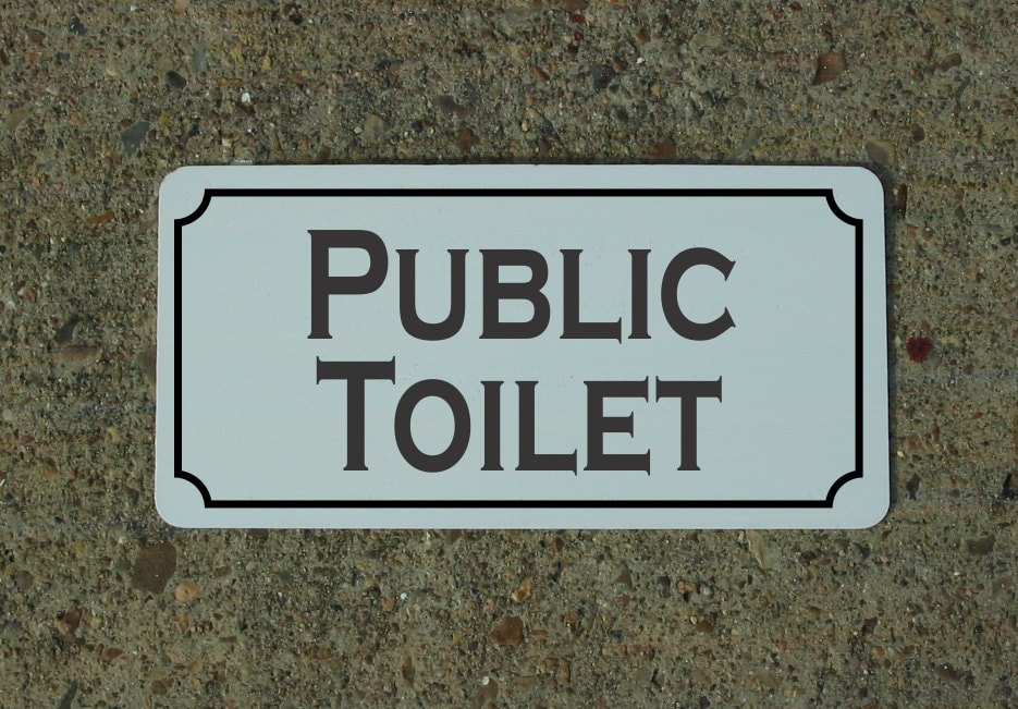 PUBLIC TOILET Metal Sign Restroom Bathroom - Etsy