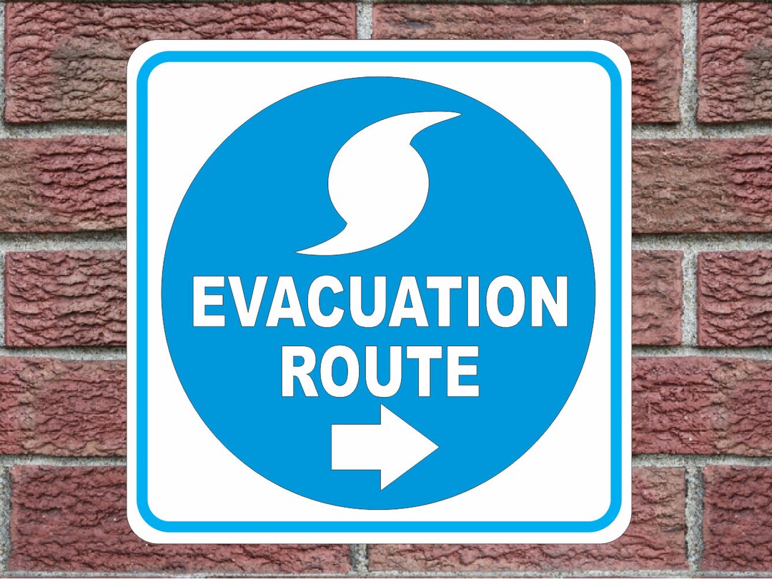 HURRICANE EVACUATION ROUTE Right Arrow Metal Sign 12x12 Street Road ...