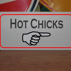 Hot Chicks With Arrow Metal Sign - Etsy