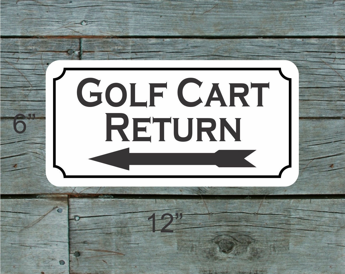 Golf Cart Return Left Arrow Metal Sign for Golf Course Driving | Etsy