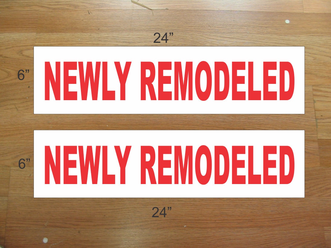 6x24 Newly Remodeled Red & White Real Estate Rider Sign Buy 1 Get 1 ...