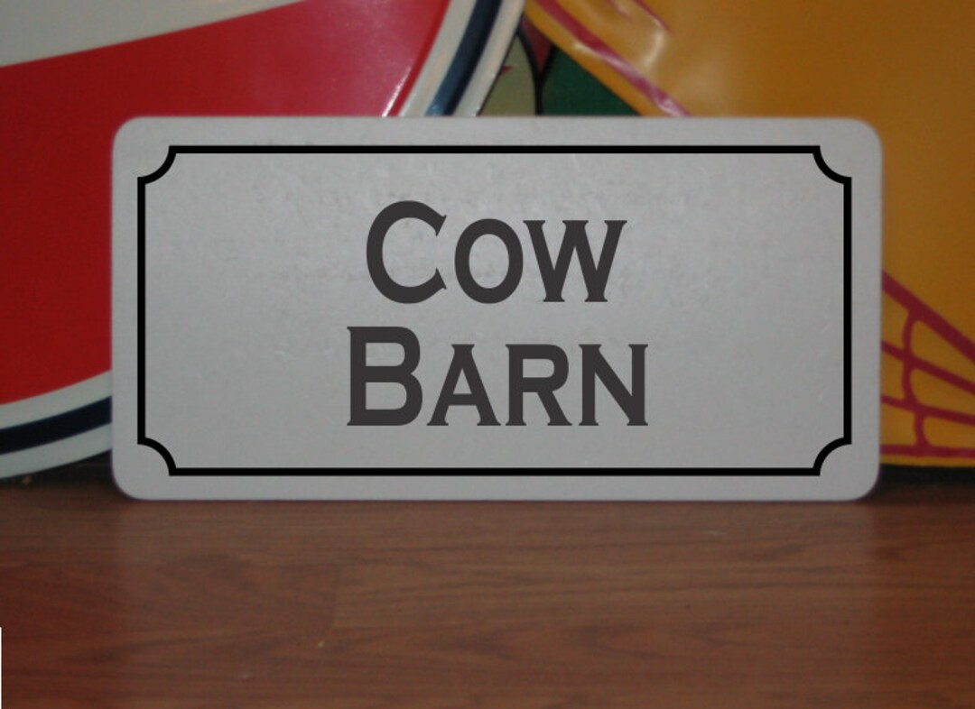 Cow Barn Metal Sign for Kitchen Restaurant Decor Food Truck Concession ...