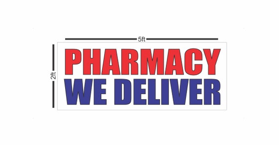 Pharmacy We Deliver Banner Sign | Etsy