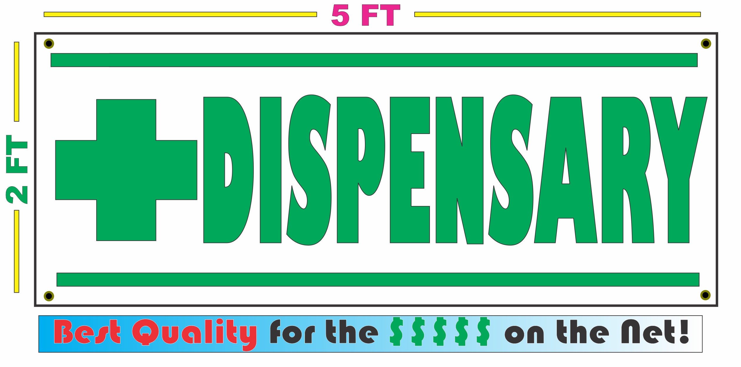 Dispensary Green Cross Banner Sign - Etsy UK