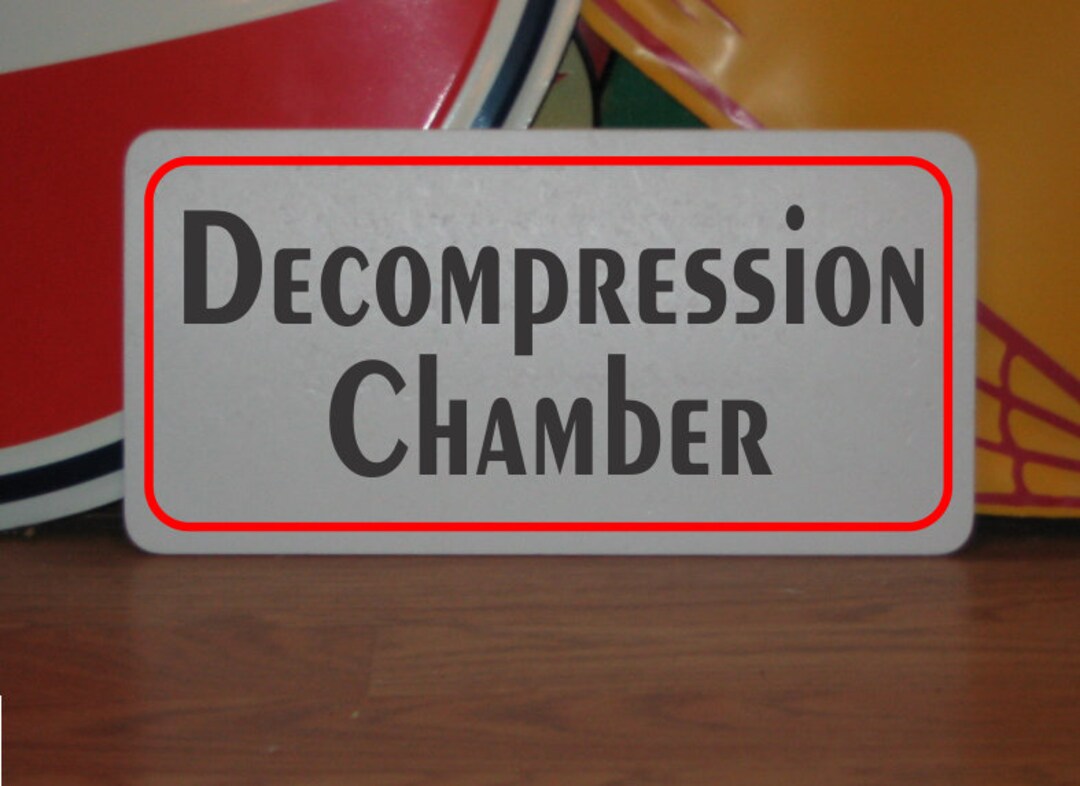 Decompression Chamber Metal Sign for Scuba Dive Boat Equipment Snorkle ...