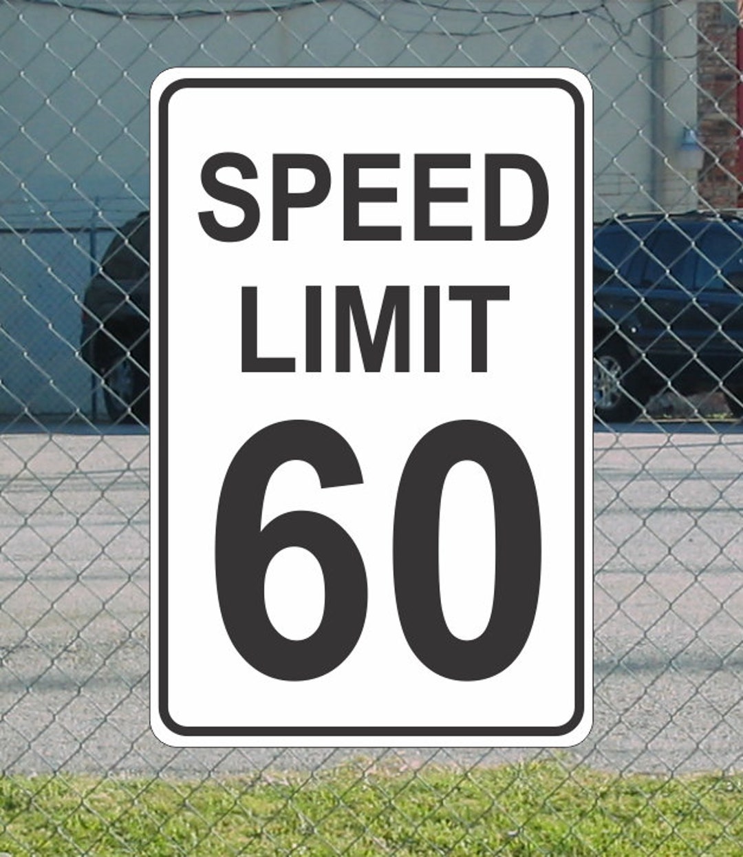 Speed Limit 60 Metal Sign, Black and White, 12x18 - Etsy
