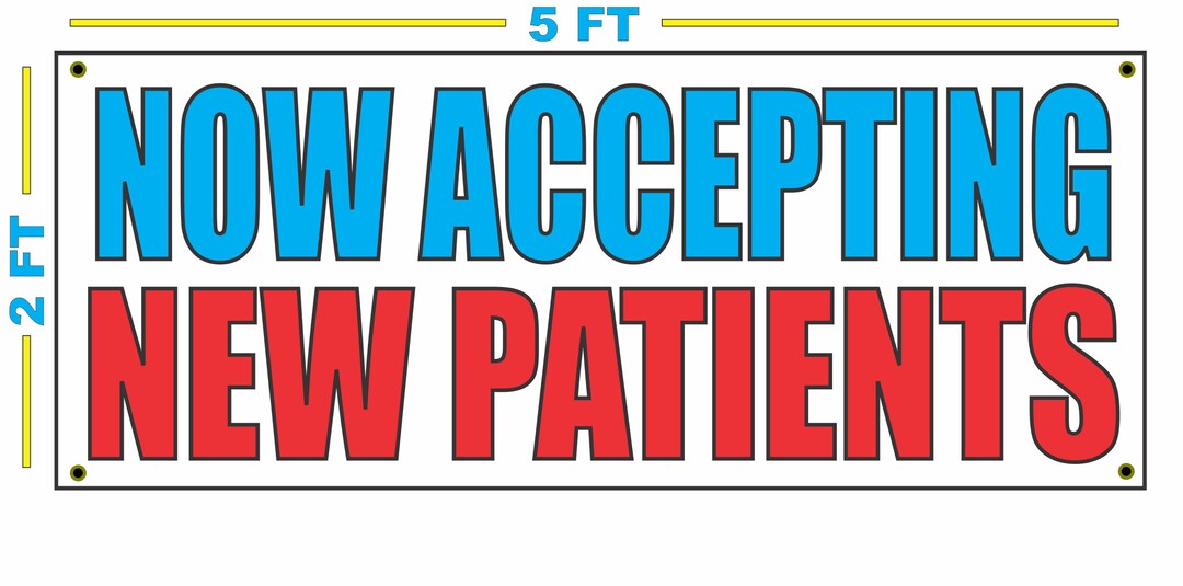 Now Accepting New Patients Banner Sign - Etsy