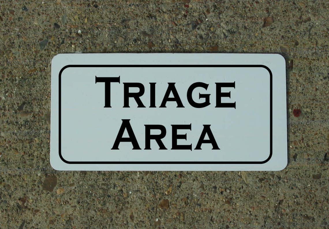 TRIAGE AREA Metal Sign - Etsy