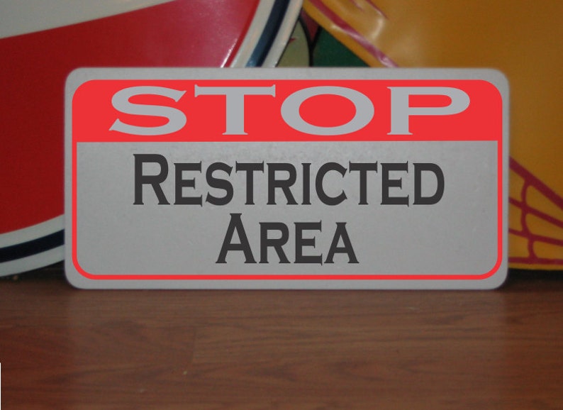 STOP RESTRICTED AREA Metal Sign - Etsy