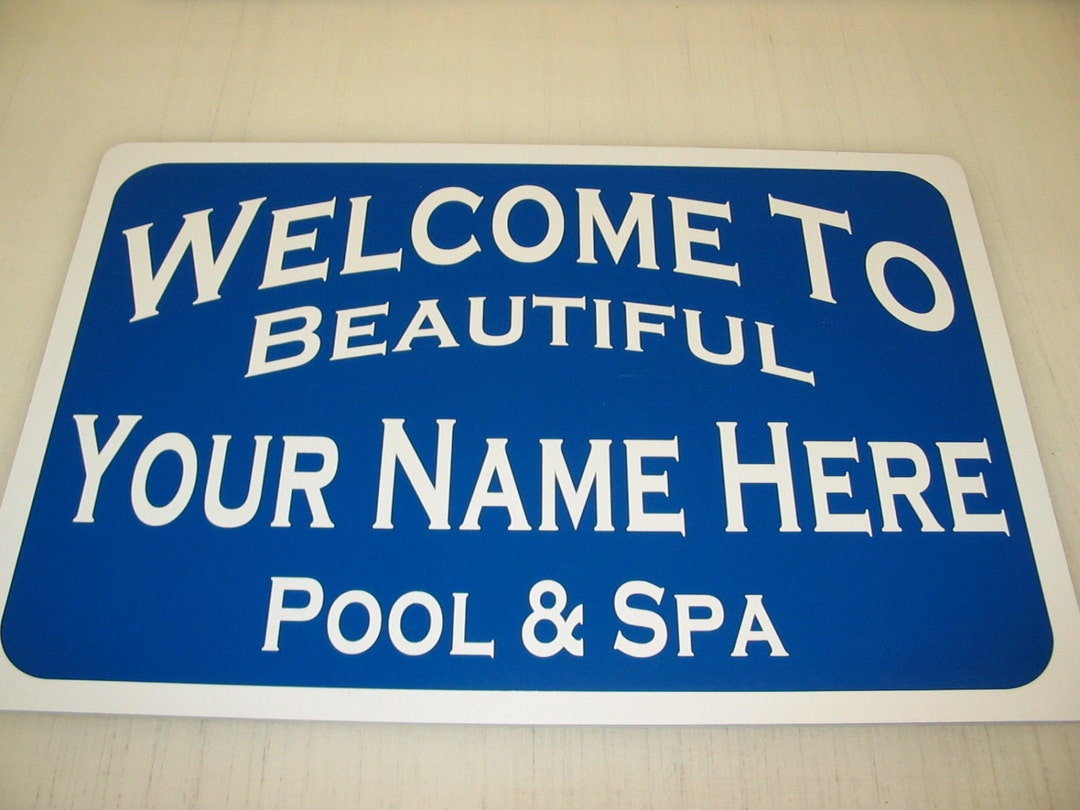 Custom Pool & Spa Metal Sign 4 Garage Man Cave Home Golf Bar Office ...