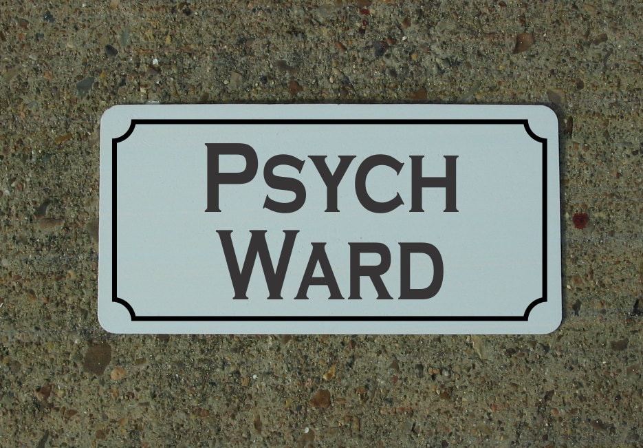 PSYCH WARD Metal Sign Crazy Hospital | Etsy