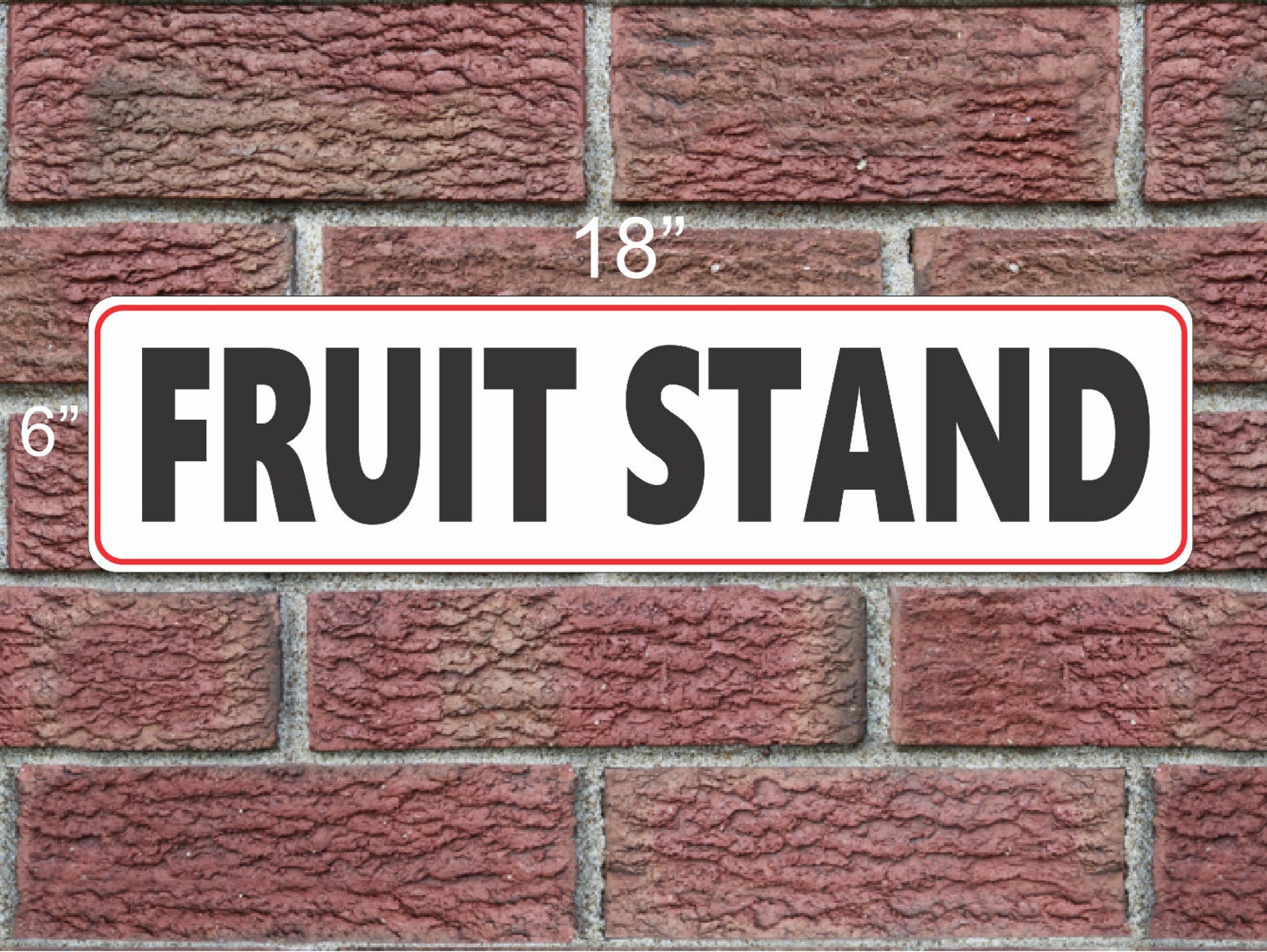 FRUIT STAND Metal Sign 6x18 | Etsy