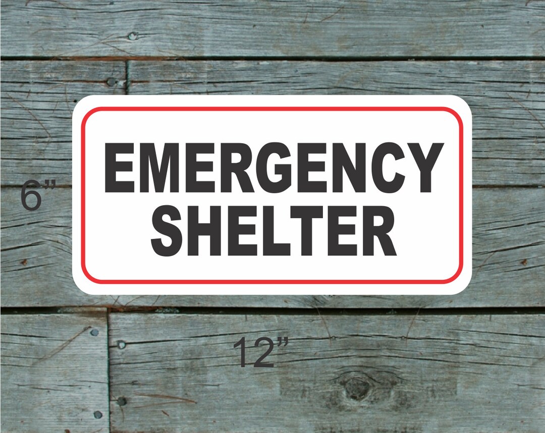 Emergency Shelter Metal Sign - Etsy