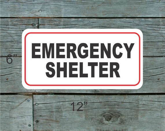 Emergency Shelter Metal Sign | Etsy