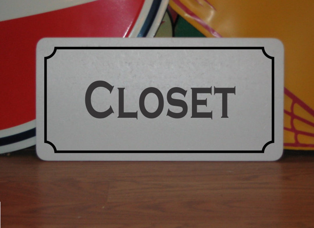 Closet Metal Sign - Etsy