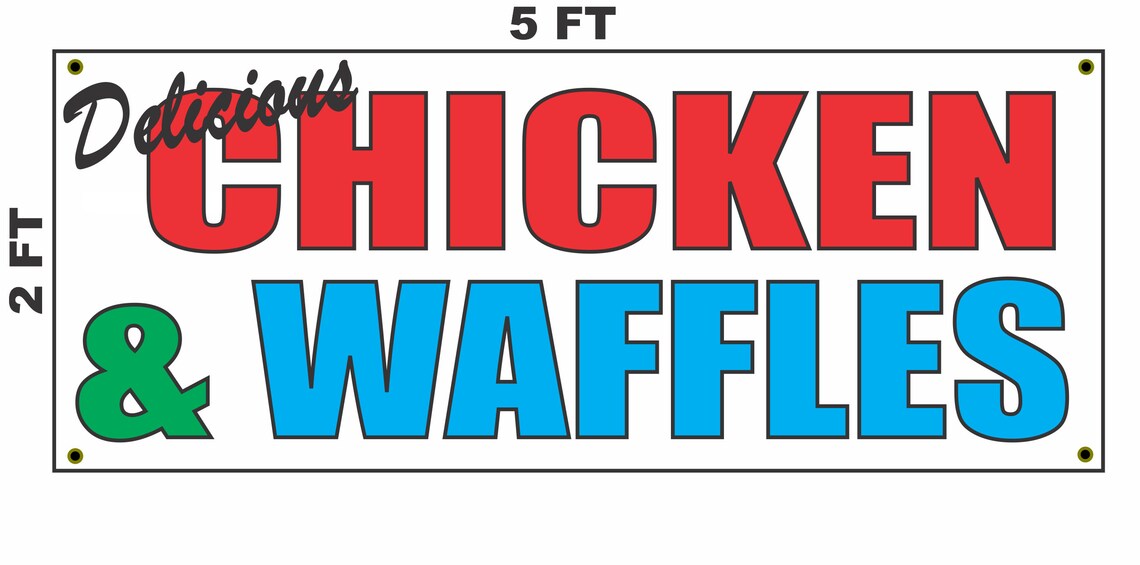 Chicken and Waffles Banner Sign - Etsy