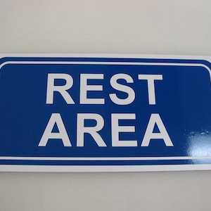 REST AREA Sign, Vintage Gas & Oil Decor, Retro Art Deco Metal Sign - Etsy