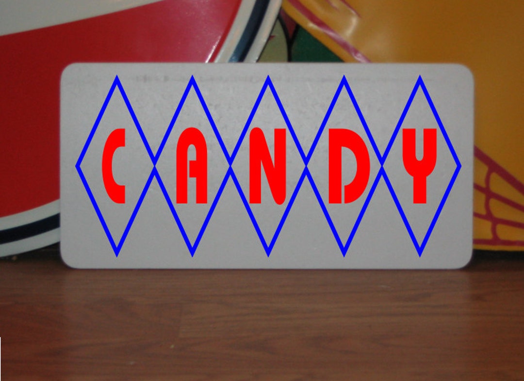 Retro Candy Diamond Design Metal Sign, 6"x12" - Etsy