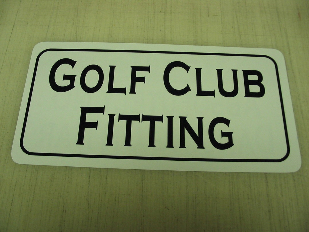 GOLF CLUB FITTING Metal Sign for Golf Course Pro Shop Driving Range - Etsy