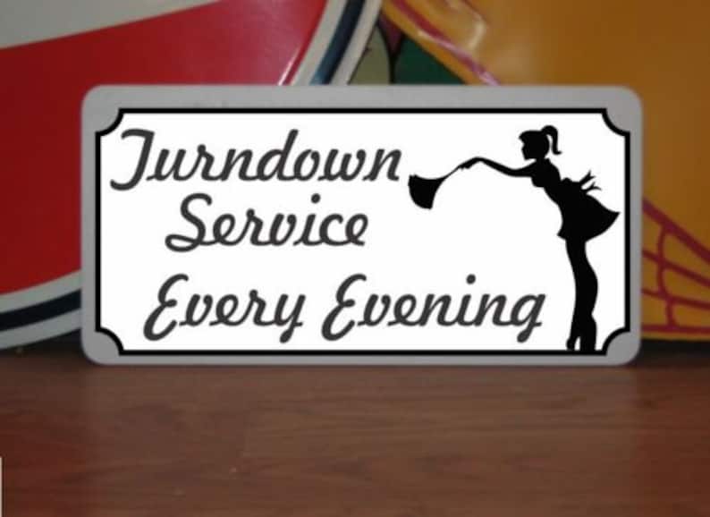 Hotel Motel Retro Art Deco TURNDOWN SERVICE Metal Sign F - Etsy UK