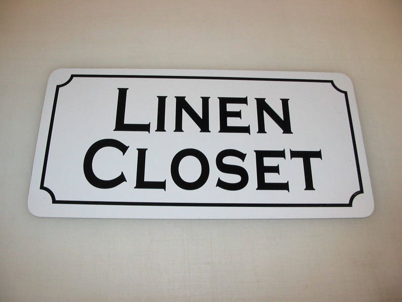 LINEN CLOSET Metal Sign 6x12 - Etsy